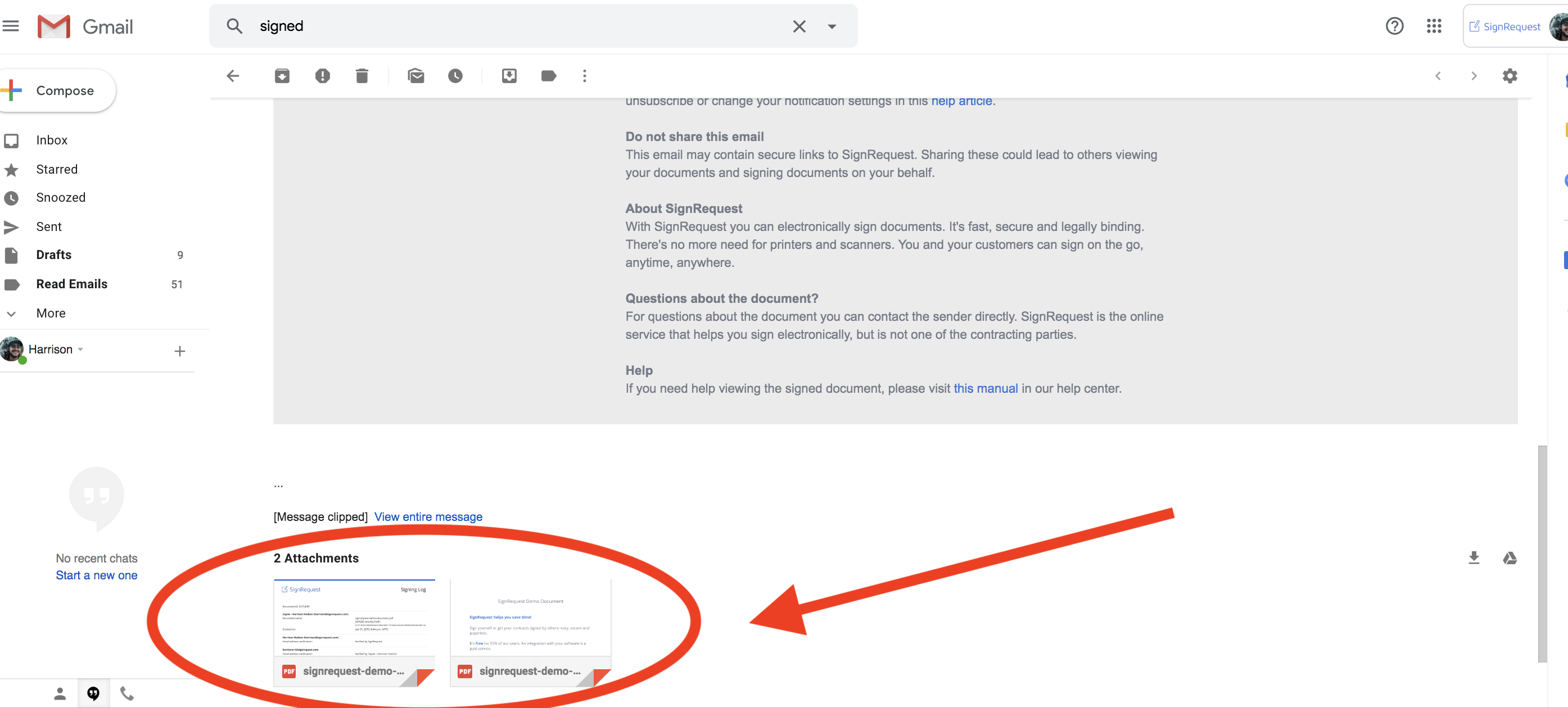 I can't find my document – SignRequest